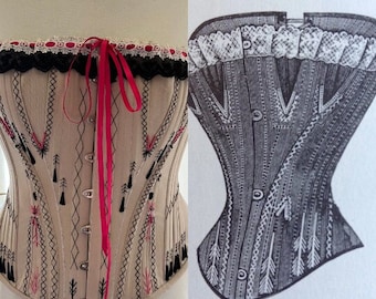 Late Victorian Mid-bust Corset Pattern PDF - Etsy UK