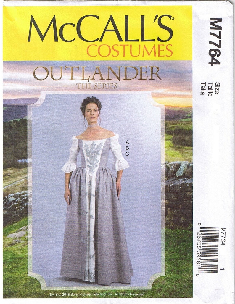 18th Century Claire Outlander Wedding 2 Piece Dress Boned off the ...