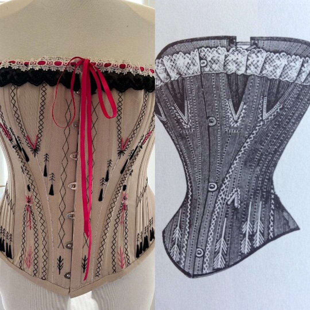 Free Gift - 40''bust Victorian Corset Pattern 1890's Embroidered ...