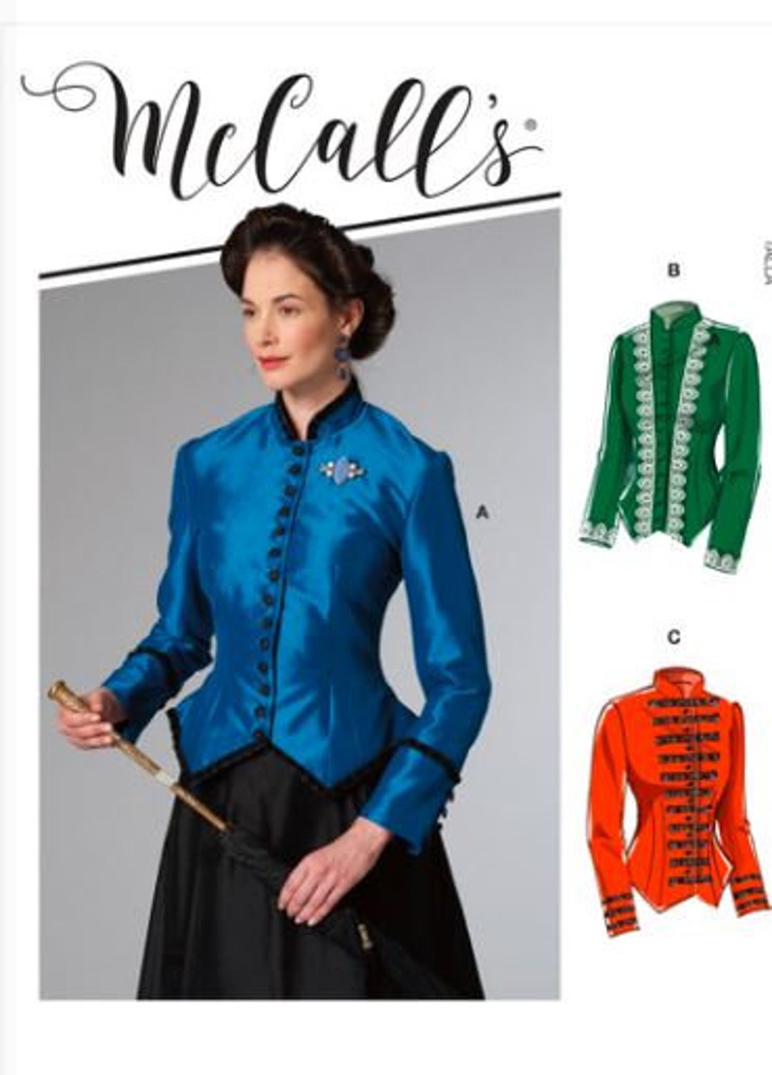 Victorian Basque Bodice Sewing Pattern: Mccall's #8134 (PDF 14-22) - Etsy