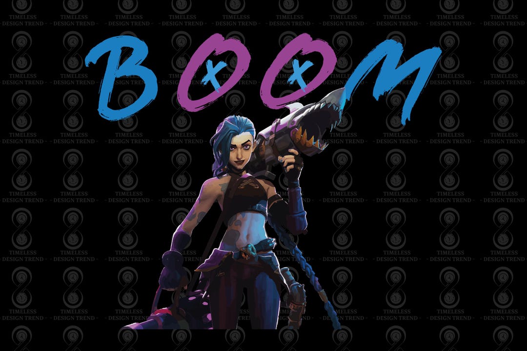 Jinx "boom" Digital Art – Instant Download, Arcane & League of Legends ...