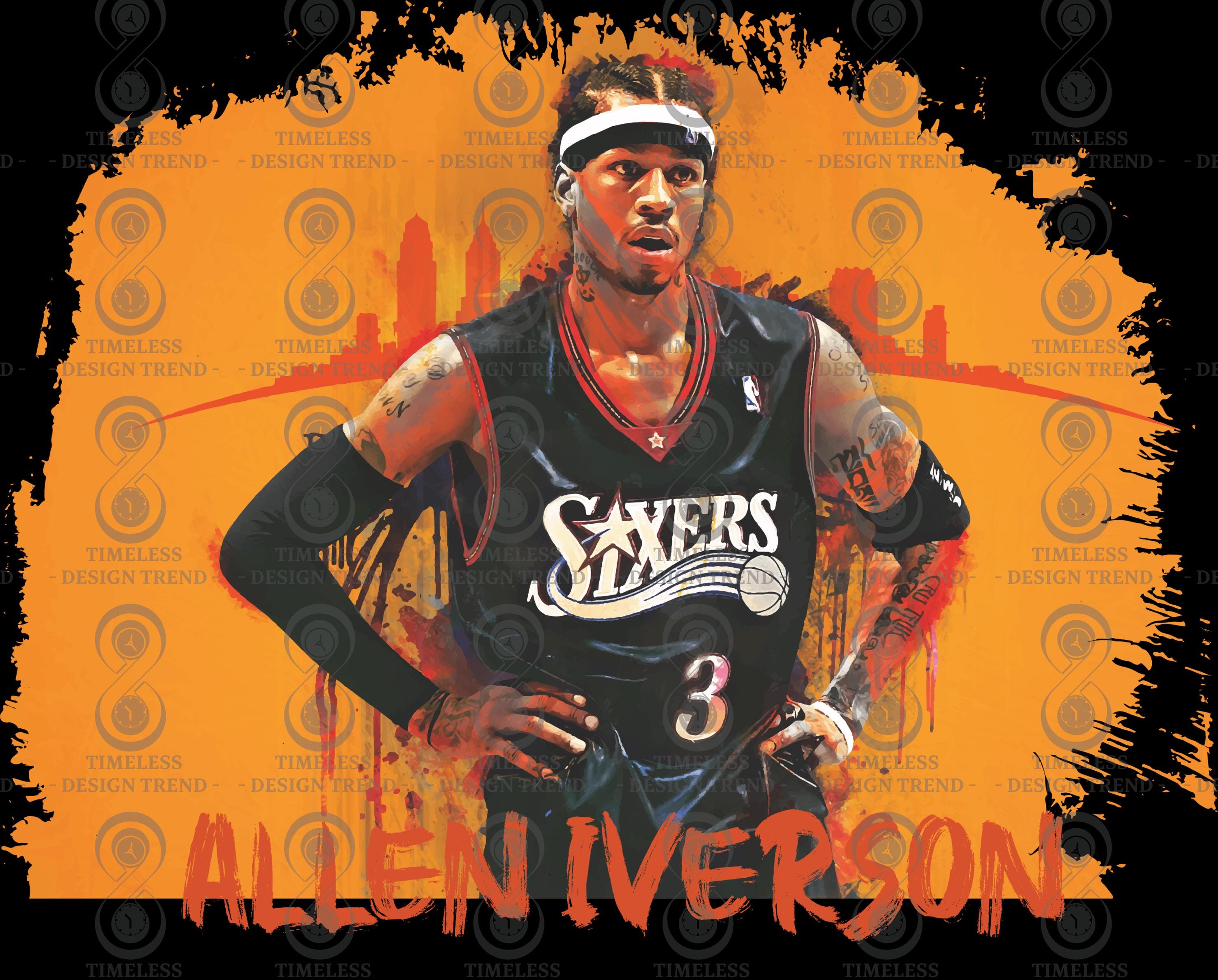 Allen Iverson Digital Download - SVG, PNG, Jpg Files - Basketball ...