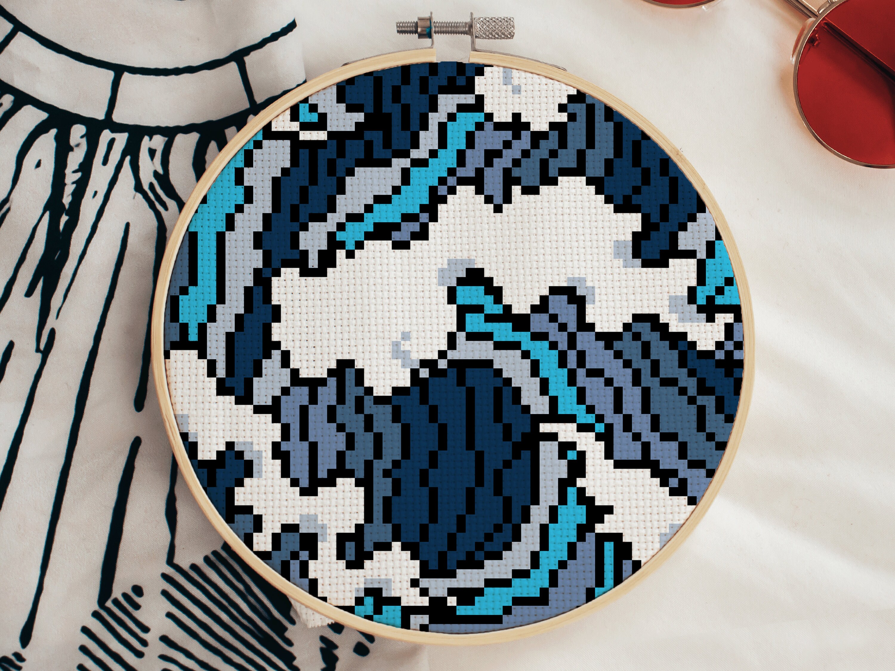 Waves and Clouds Cross Stitch Pattern. Pretty Cross Stitch - Etsy