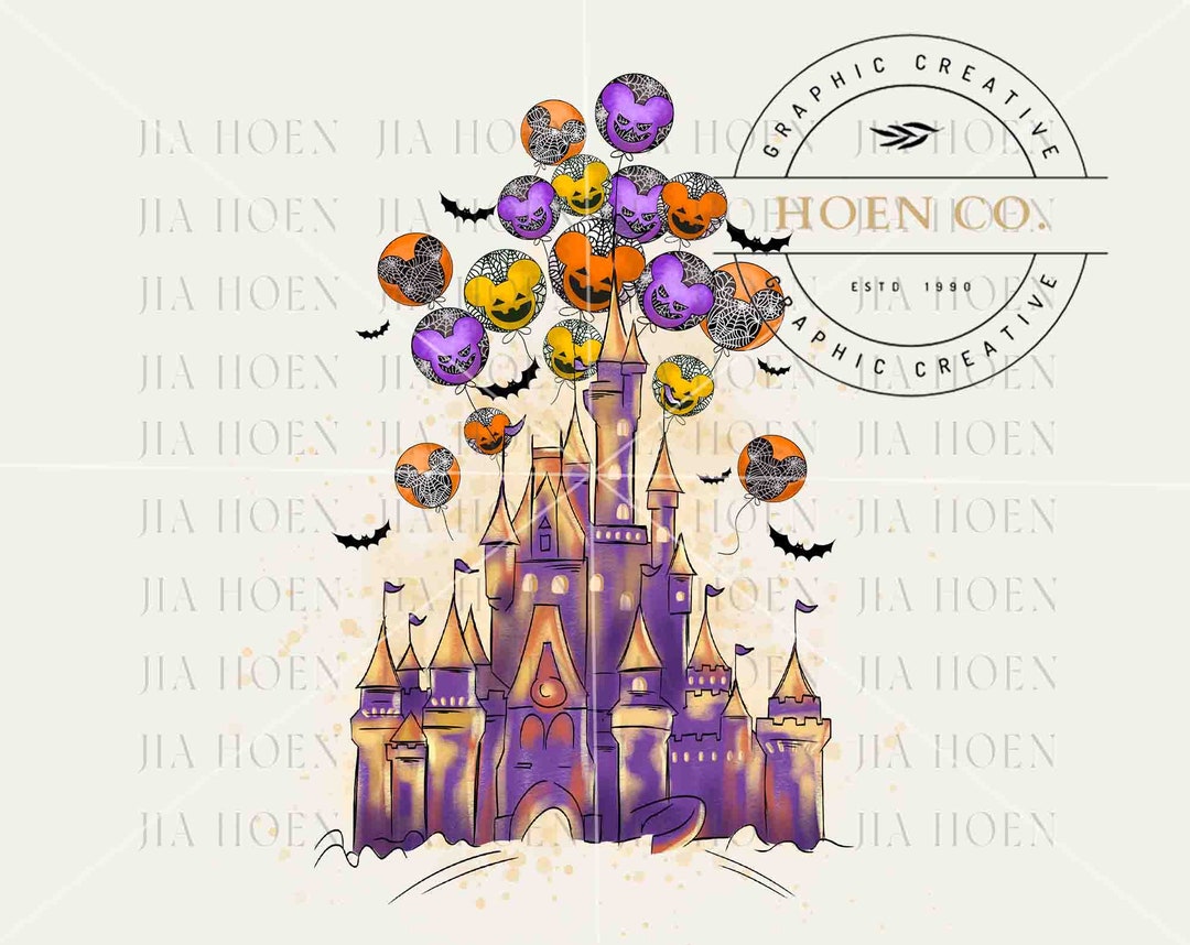 Magic Castle Halloween Watercolor Prints Halloween Castle - Etsy