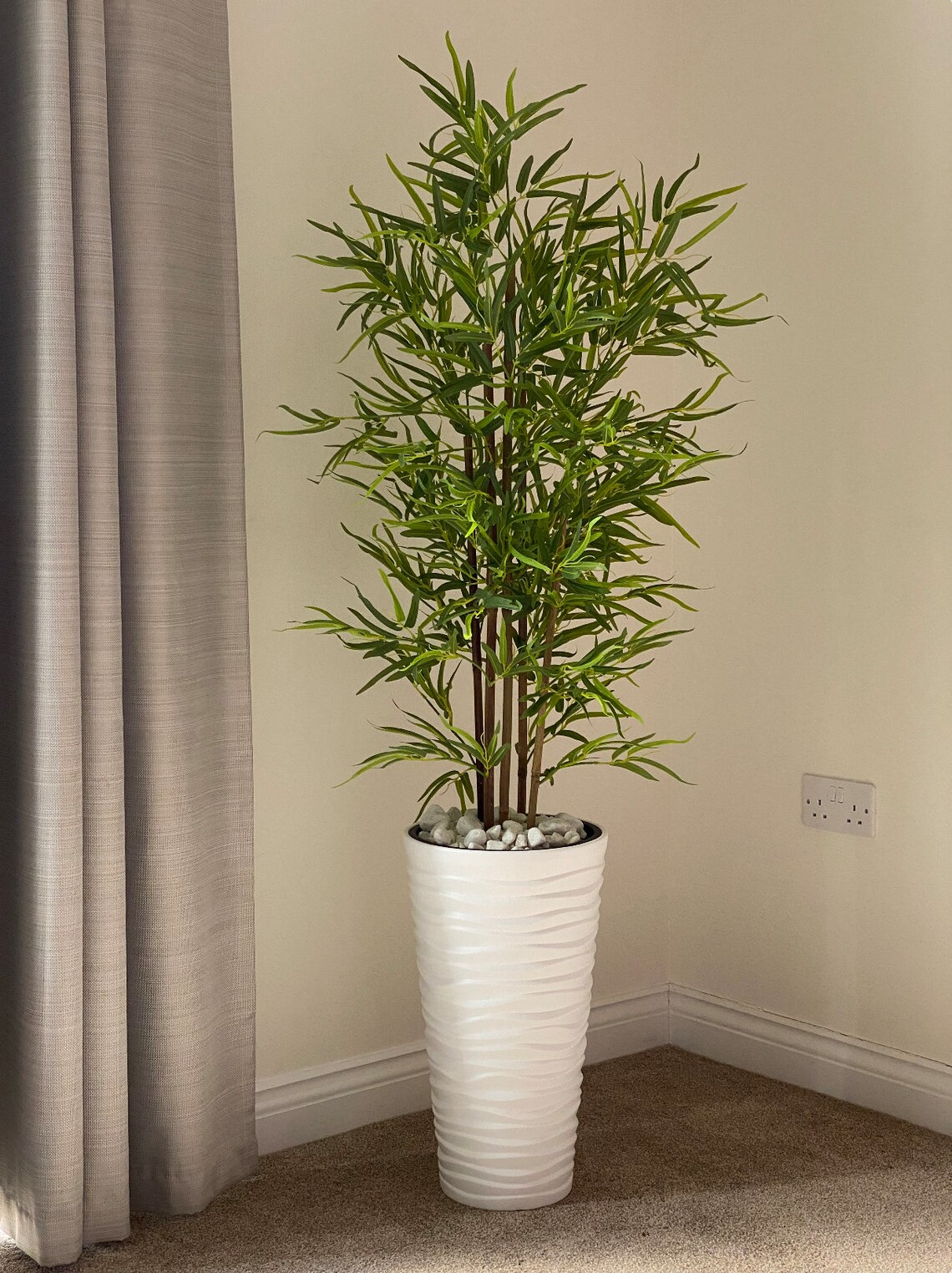 Artificial Realistic Bamboo Tree With Natural Trunks in the White ...