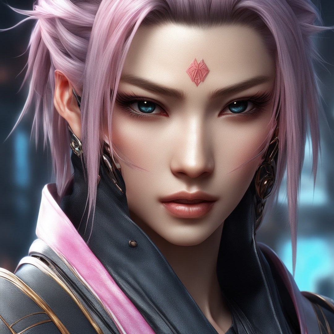 Cyberpunk Samurai Avatar - Etsy