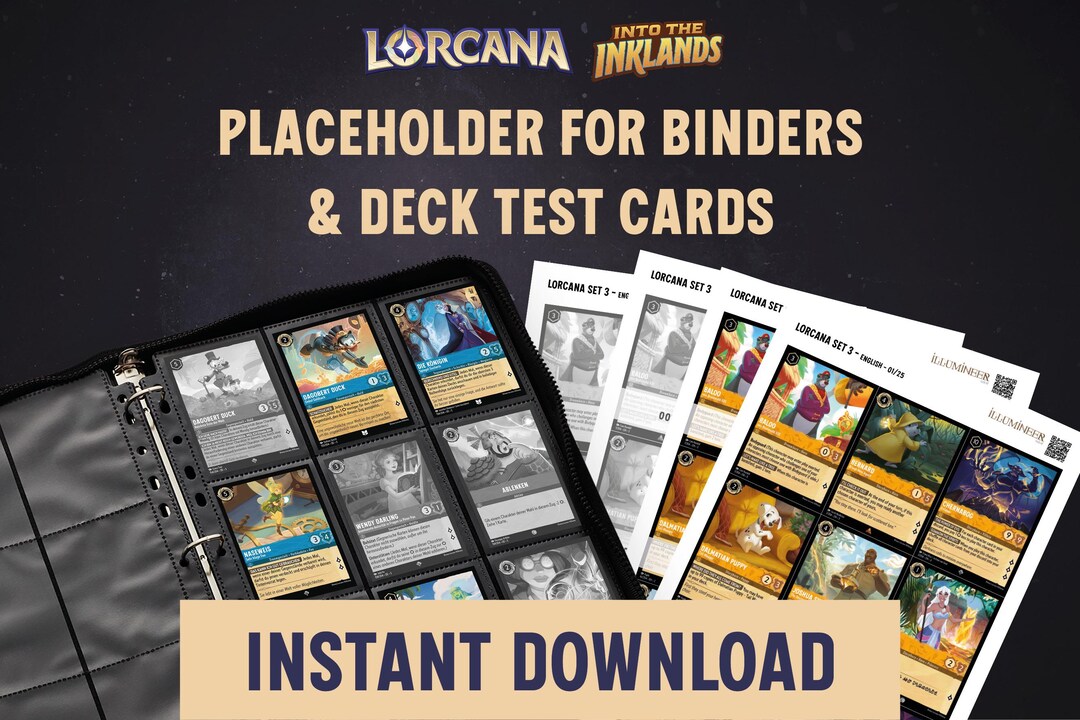 Lorcana Placeholder Cards & Deck Test Cards for Self-printing - Set 3 ...