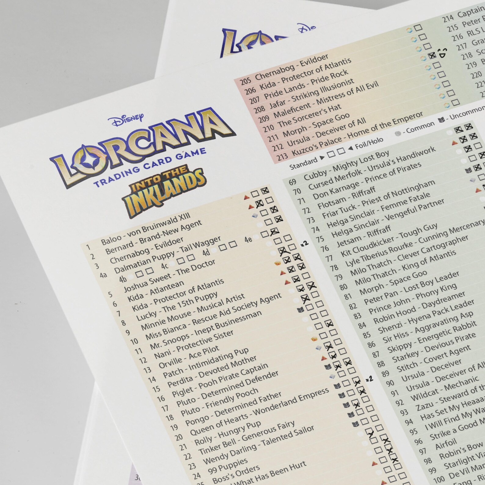 Digital Download Card List Checklist Lorcana Into the Inklands English ...
