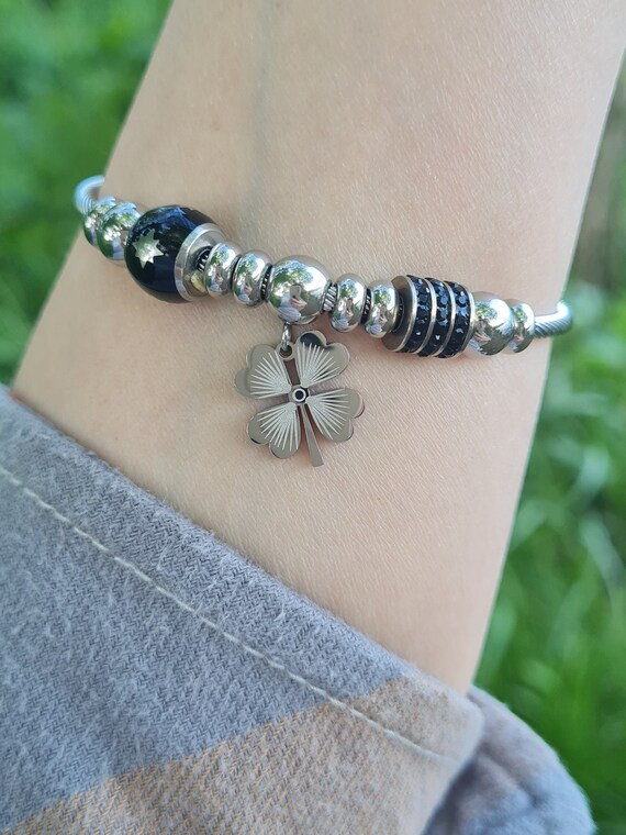 Pandora Style Bracelet charm Bracelet stainless steel pandora style bracelet Dainty Bracelet Pandora styleChain Bracelet gift for her Etsy