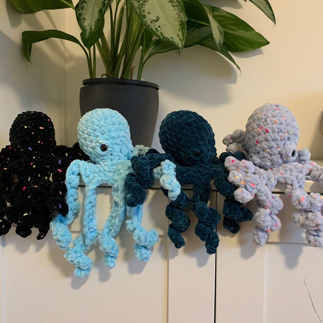 Paula the Octopus Cuddly Toy Crochet Soft Velvet - Etsy