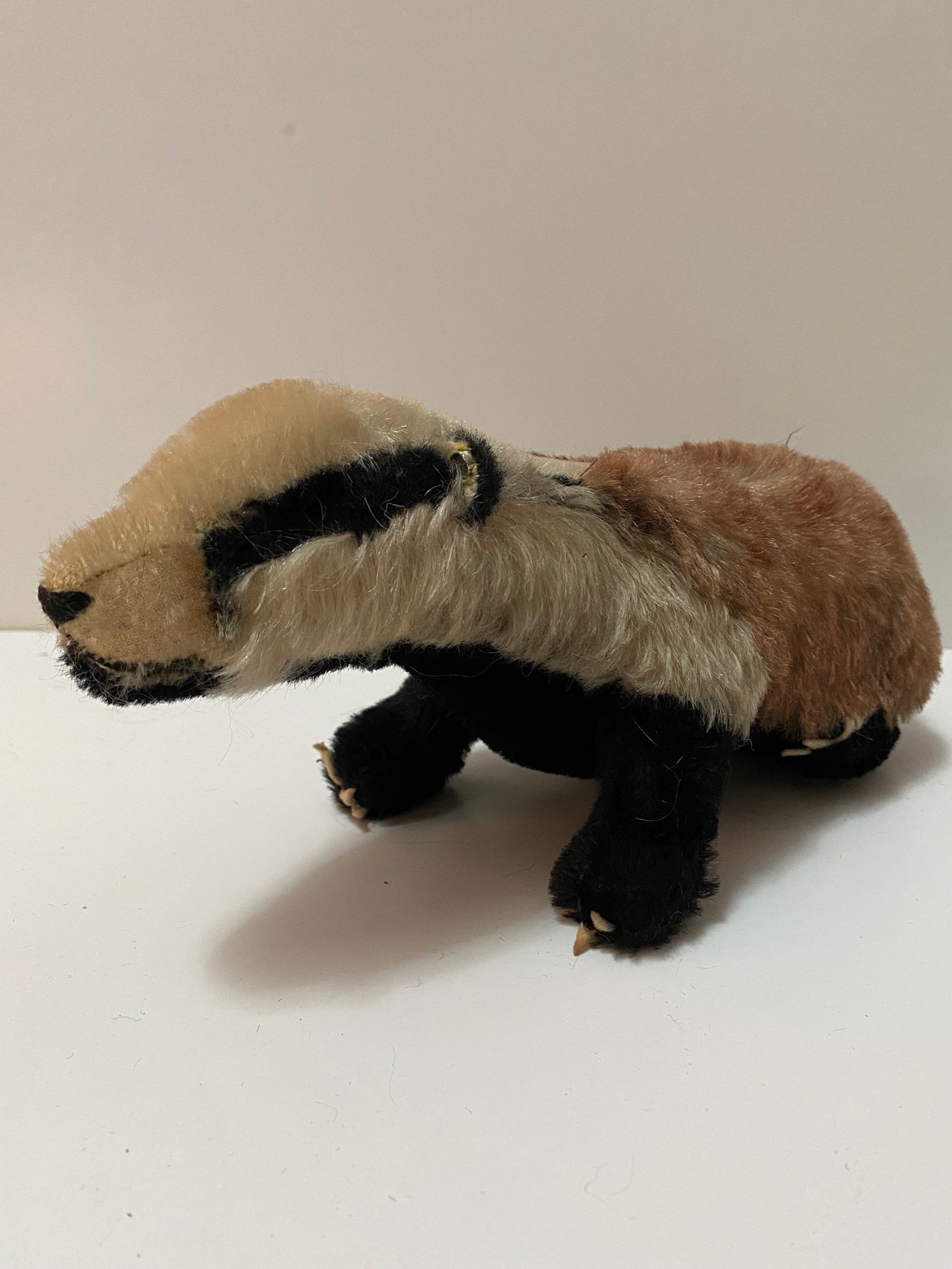 Vintage STEIFF DIGGY Mohair BADGER Rare Steiff Plush 1963-1964 ...