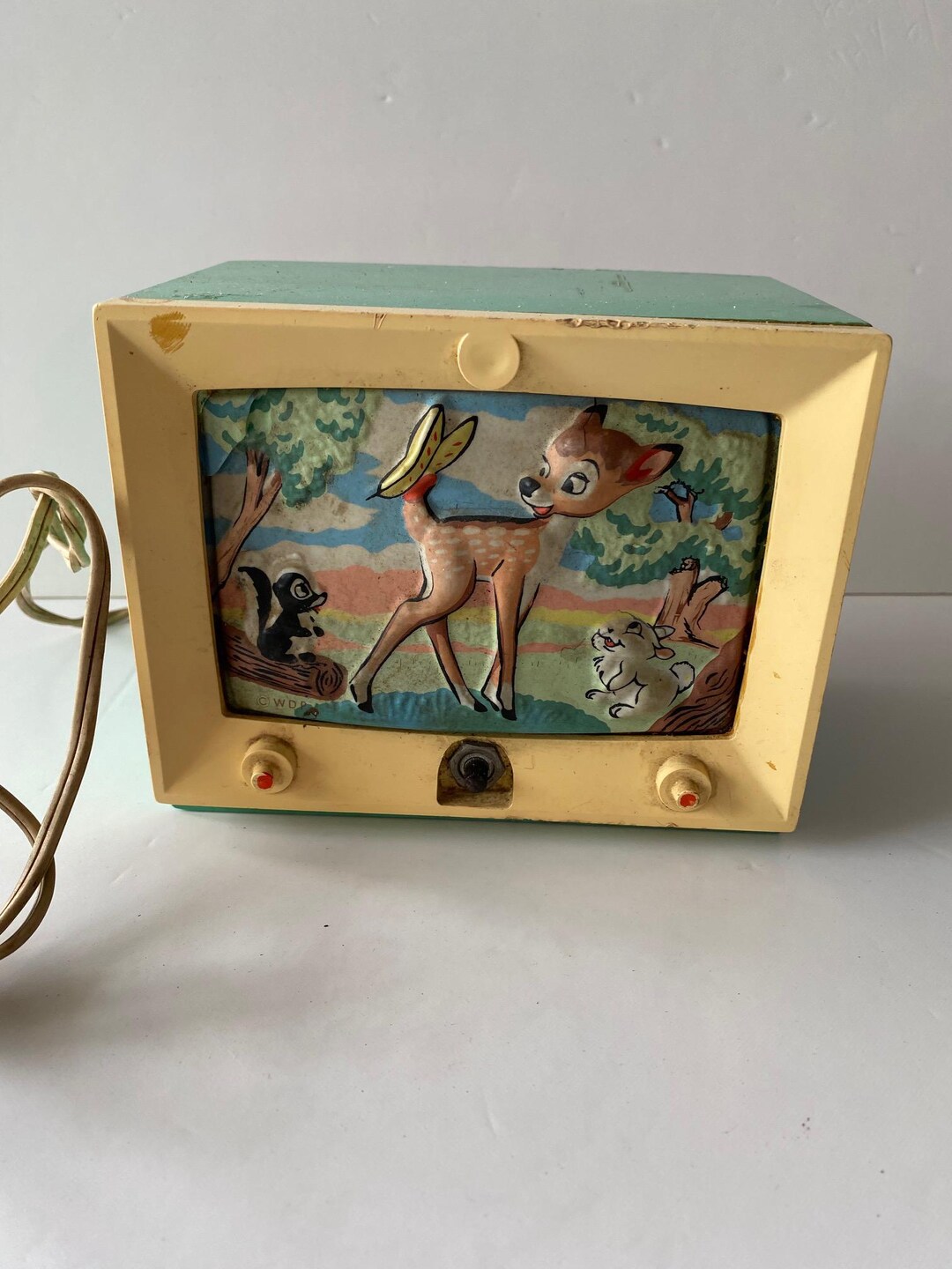 Vintage Bambi HANKSCRAFT WALT DISNEY Wind-up Music Box Night Light - Etsy