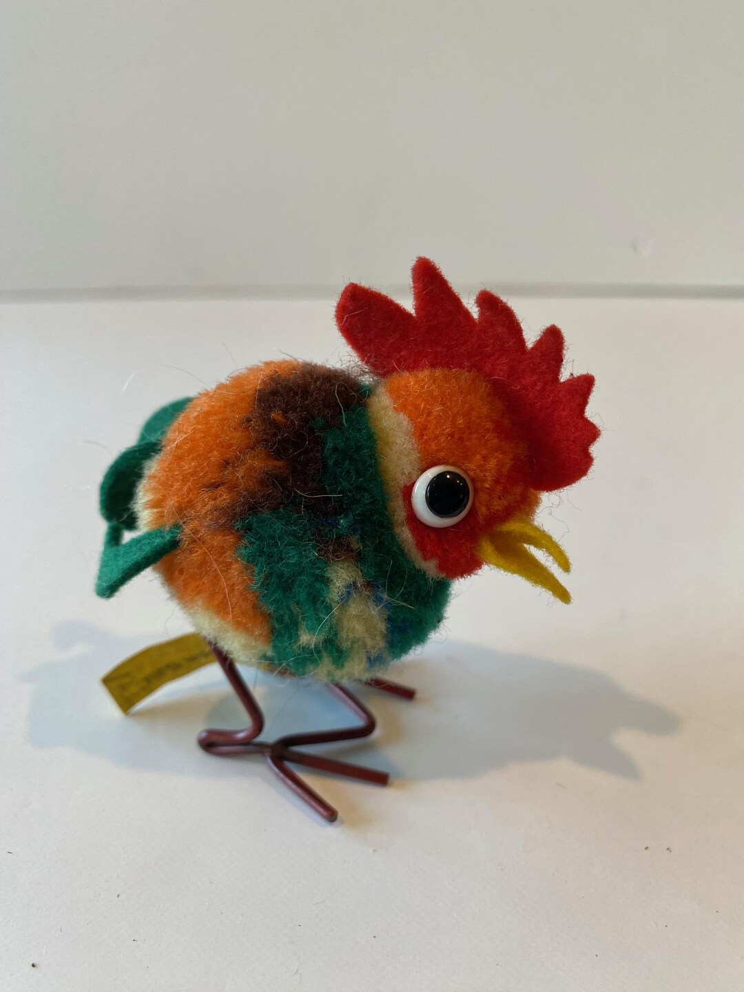 Steiff Wool / Woolies Rooster / Hen With Button and Stock Tag 3 Inch ...