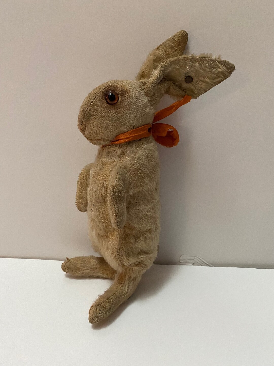 Early Steiff Rabbit With Glass Eyes, Ff Underscore Button Circa 1930's ...