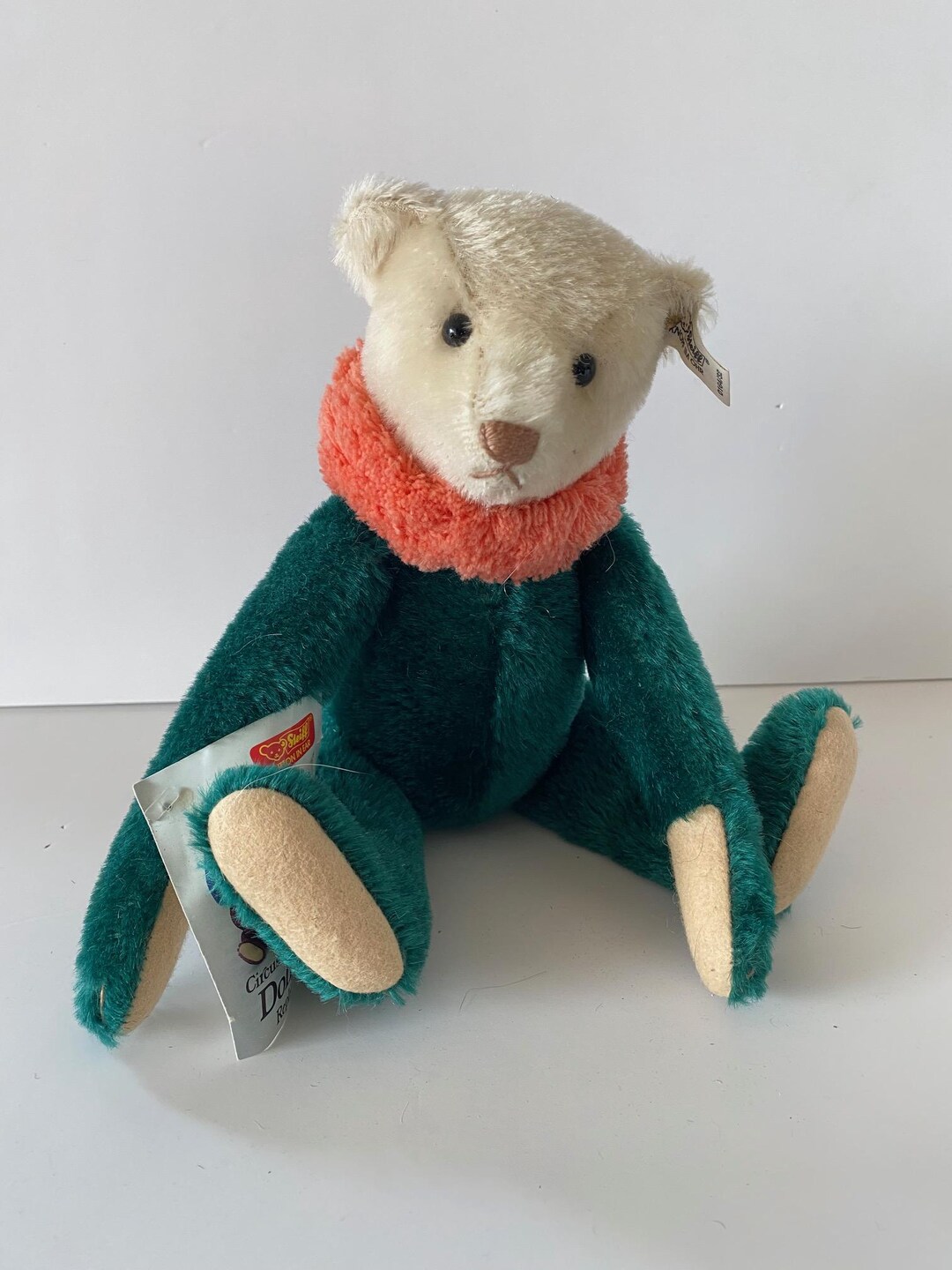 Steiff Circus Dolly Bear With Green Mohair Body and Salmon Colored ...