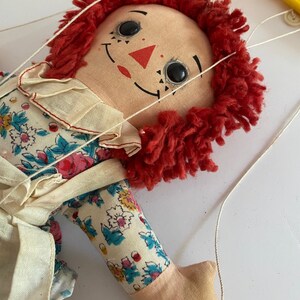 Vintage " RAGGEDY ANN " Marionette / Puppet Knickerbocker 1973 Puppet ...