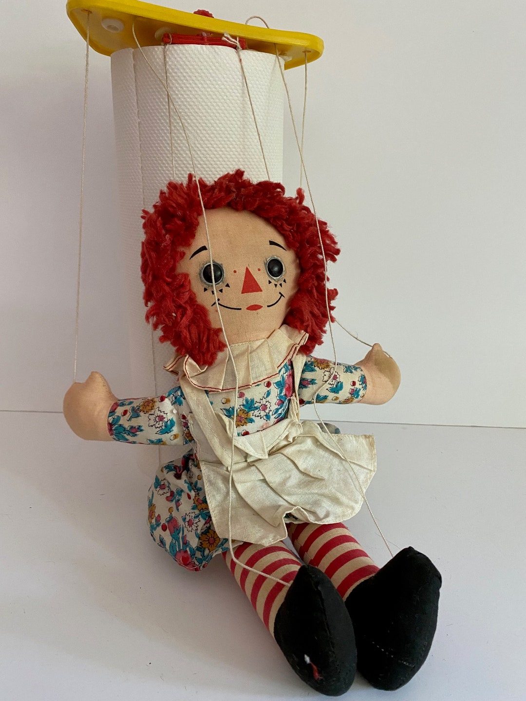 Vintage " RAGGEDY ANN " Marionette / Puppet Knickerbocker 1973 Puppet ...