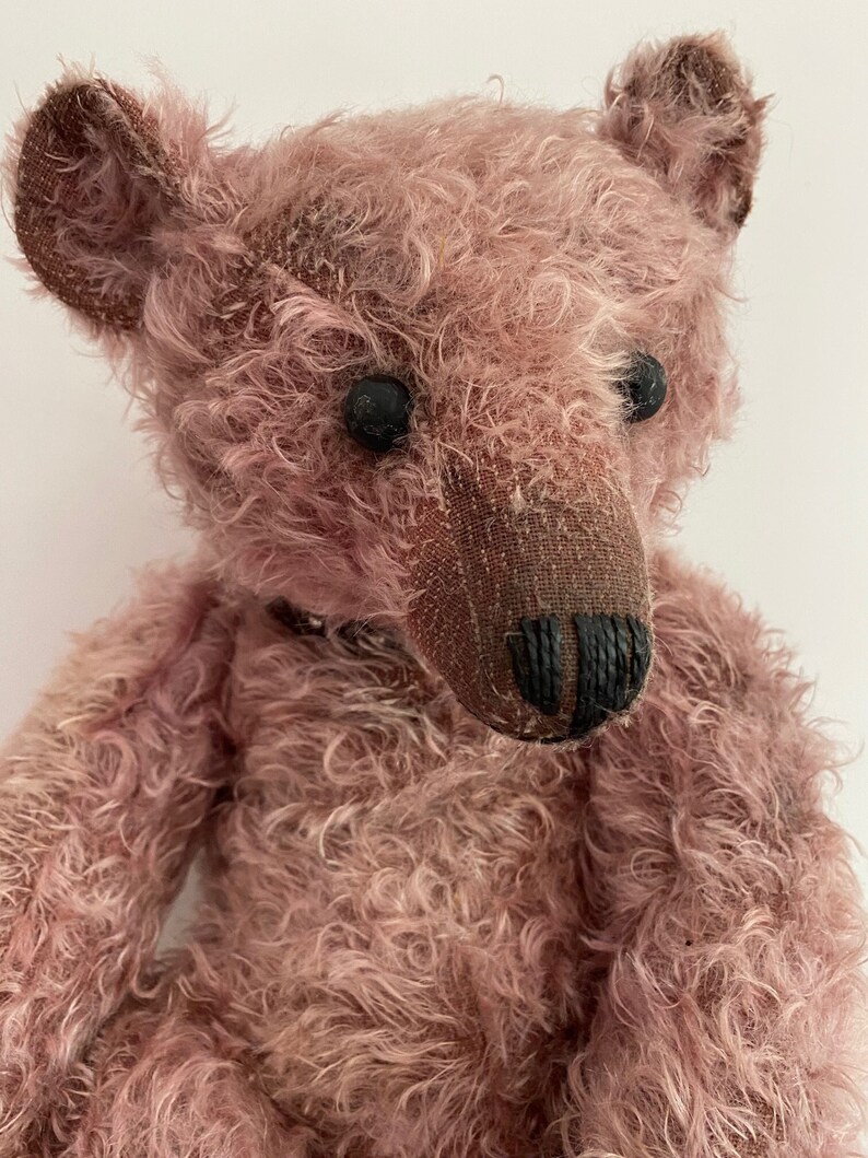 Vintage Style Steiff Looking OOAK Teddy Bear Forget Me Not Bears PINK ...