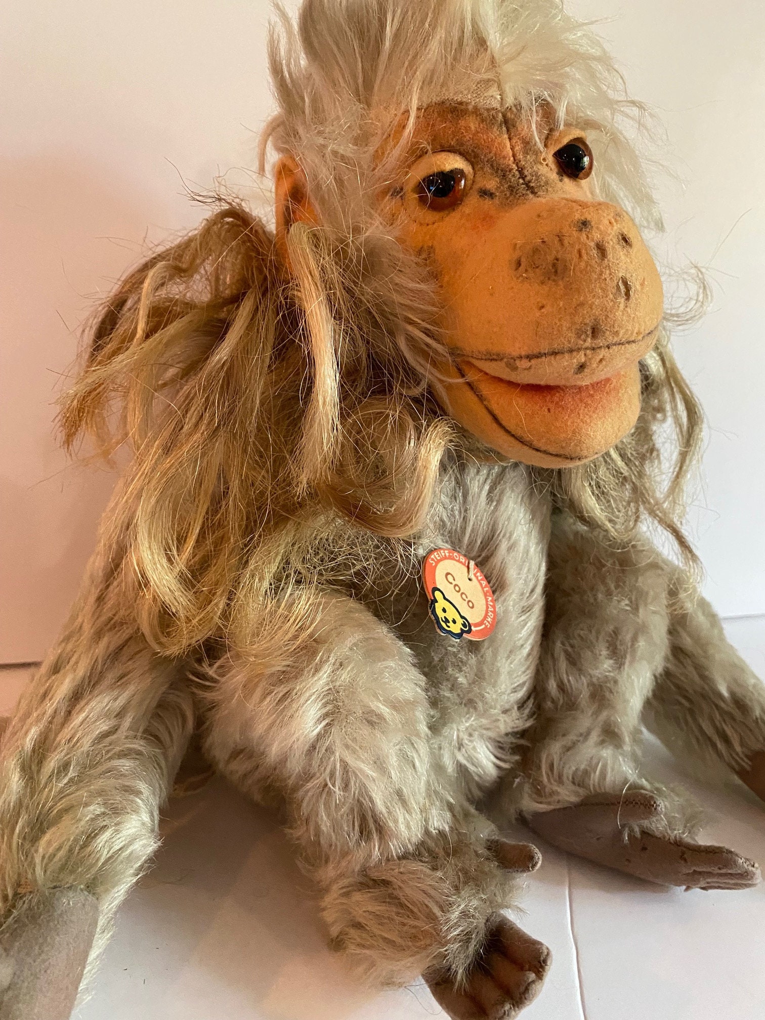 Vintage Steiff Pavian Coco Monkey Rare 35 Cm 14 Inch Tall - Etsy