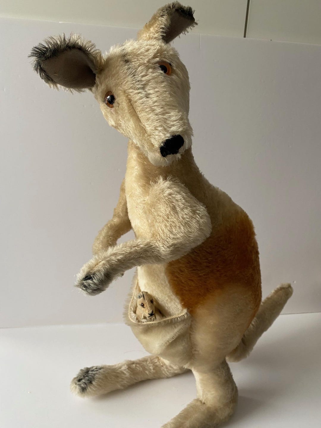 Steiff 1950's Larger Size Kangaroo With Little Joey Made in Germany - Etsy