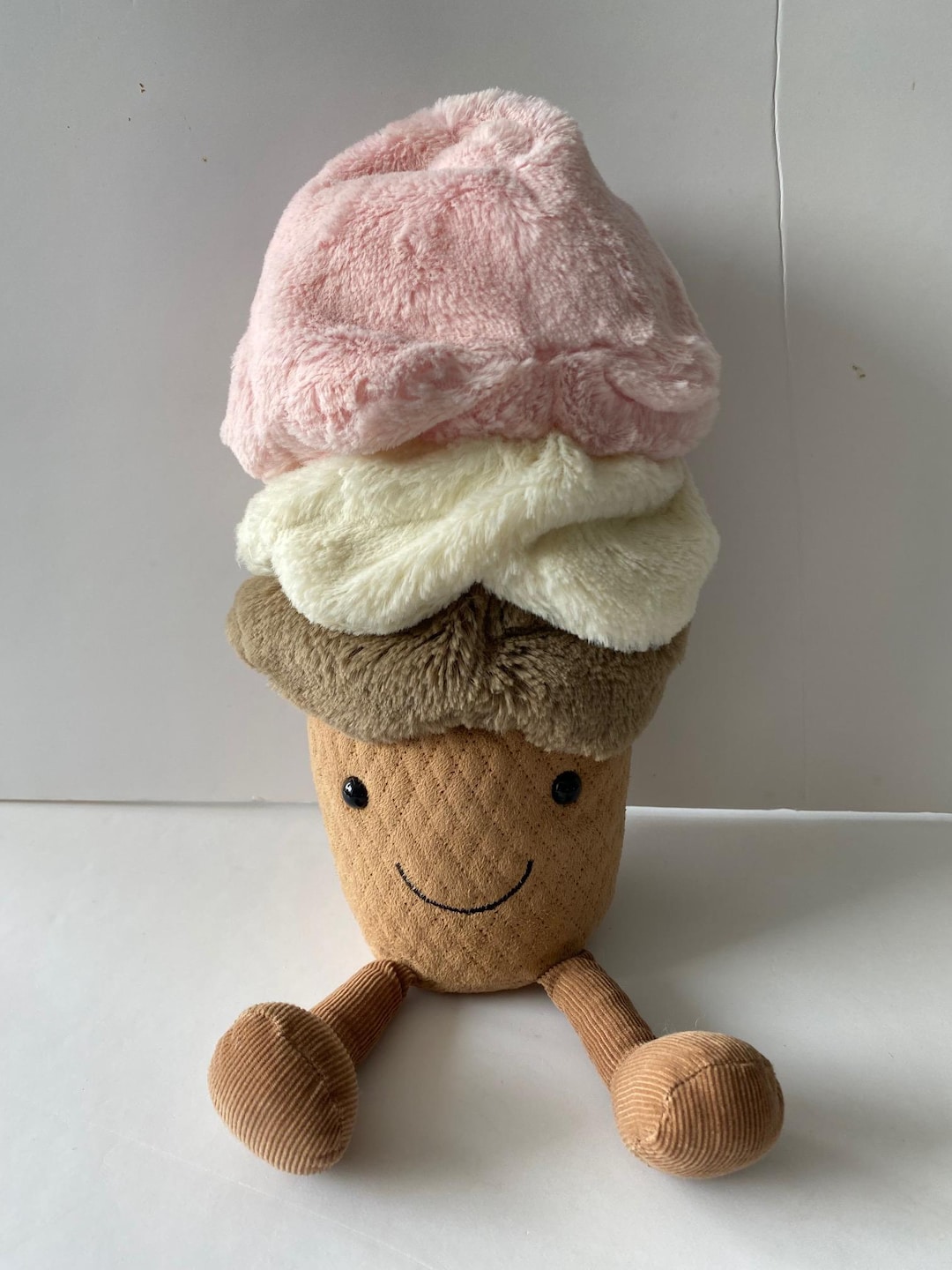 Jellycat Amuseables Neapolitan Ice Cream Cone Plush Stuffed Toy - Etsy