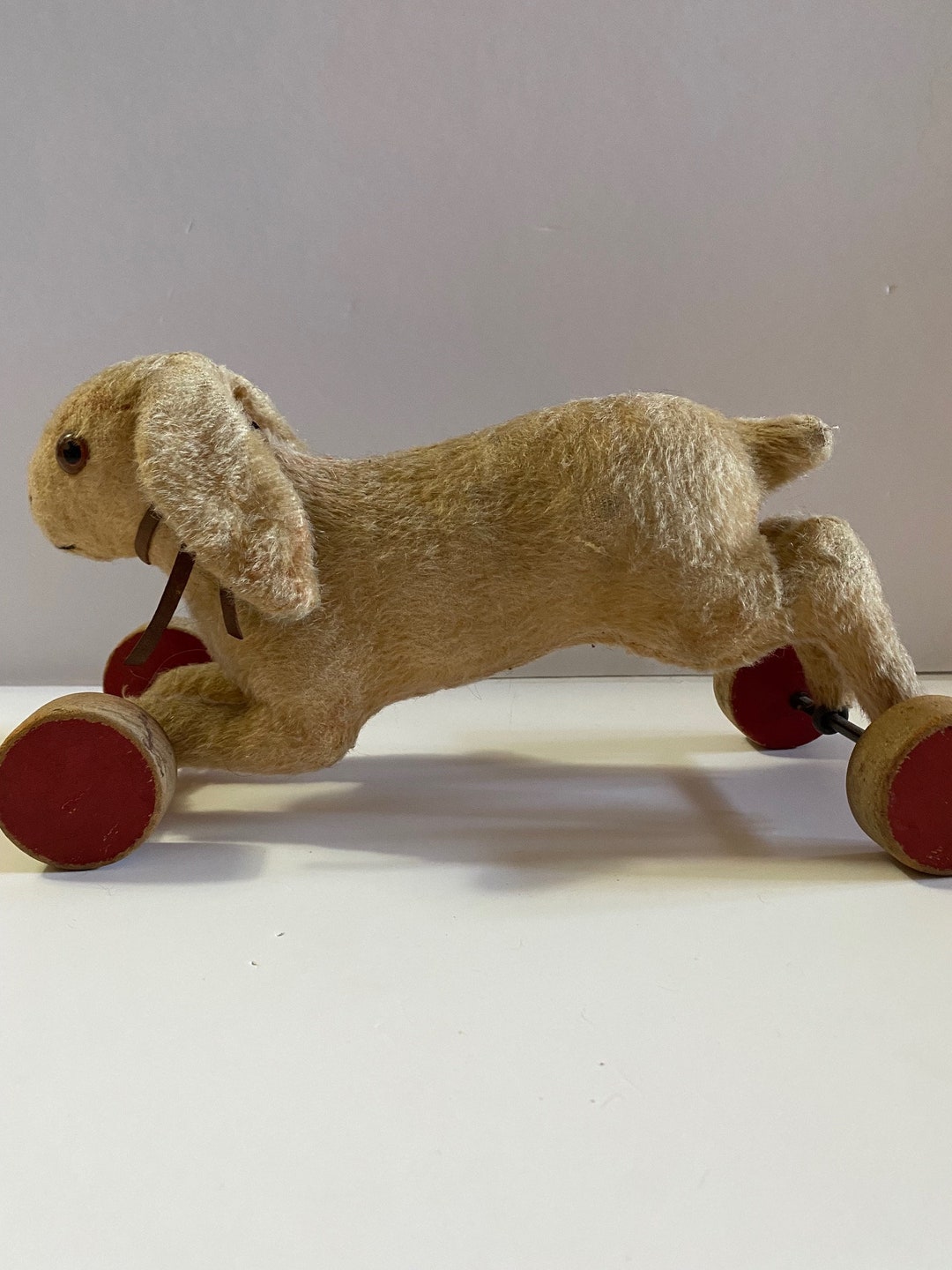 Steiff 1930's Rabbit on Eccentric Wheels - Steiff Germany FF Button - Etsy