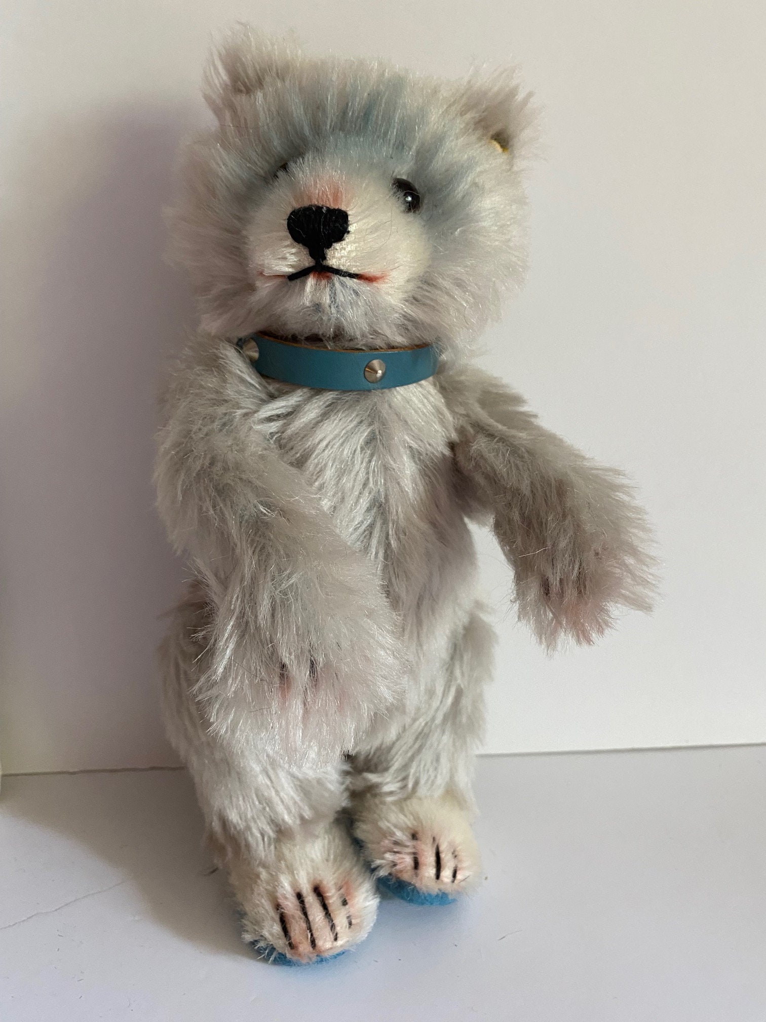 Steiff Teddy Baby Blue Pale Blue Color With Blue Felt Pads - Etsy
