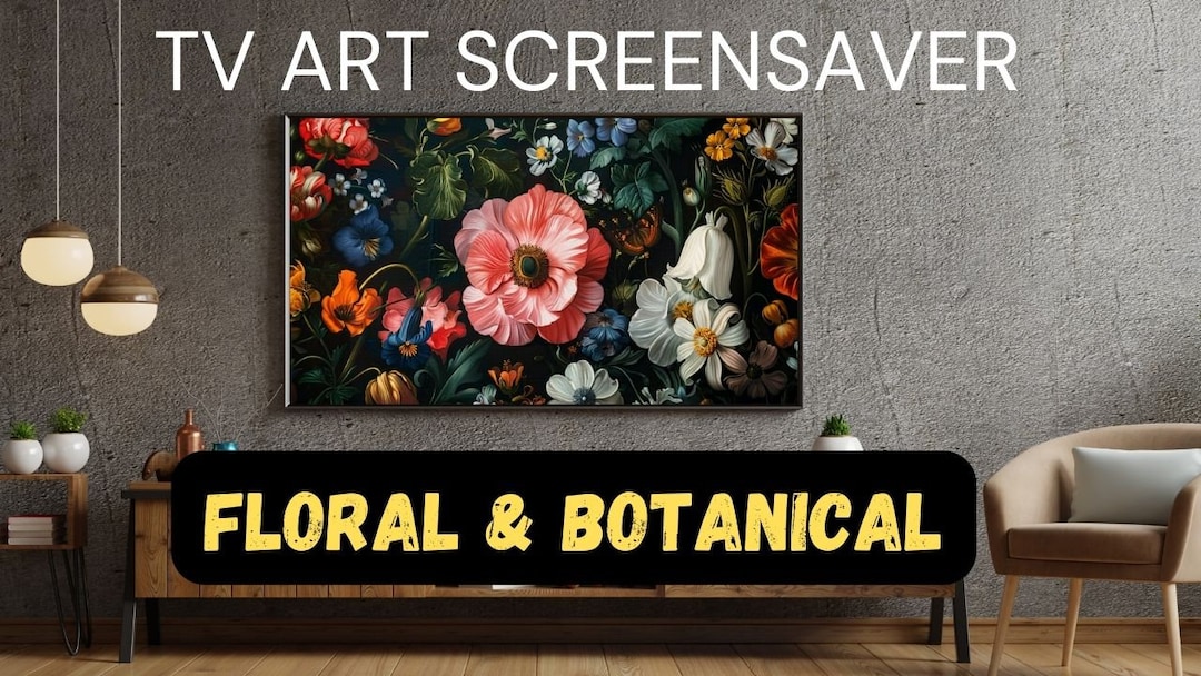 Vintage Floral Art Paintings Screensaver for Tvs Bundle | Flower ...