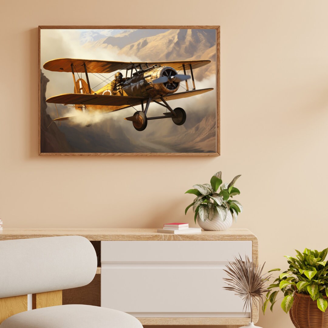 Golden Age of Flight: 1920s Biplanes and Aviators Wall Art Printable Wall Art Trendy Wall Art - Etsy