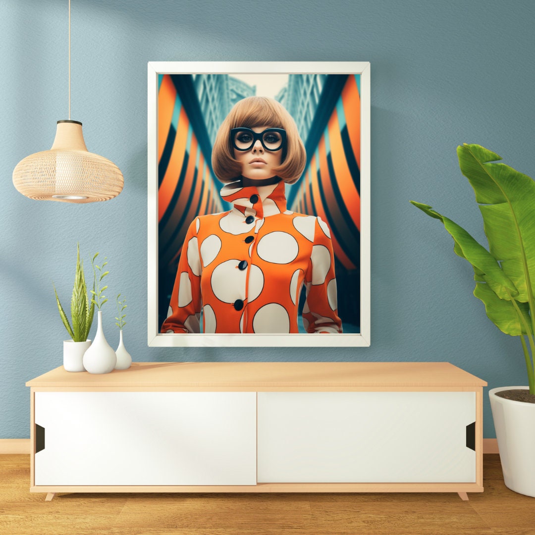 Retro Vibes: 1960s Mod Fashion in London Wall Art Printable Wall Art ...