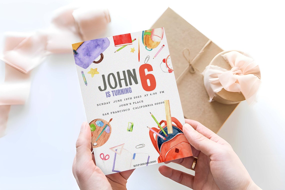 Editable Back to School Party Invitation Printable Back to School Bash ...