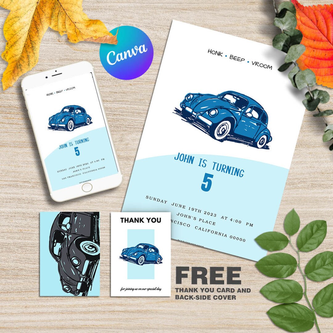 Editable Girl Birthday Invitation Canva Template Girl Party Invitation ...