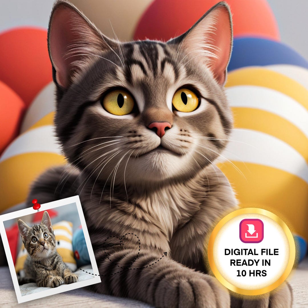 Personalized Cartoon Pet Portrait,custom Cartoon Animation, Pet Cartoon ...