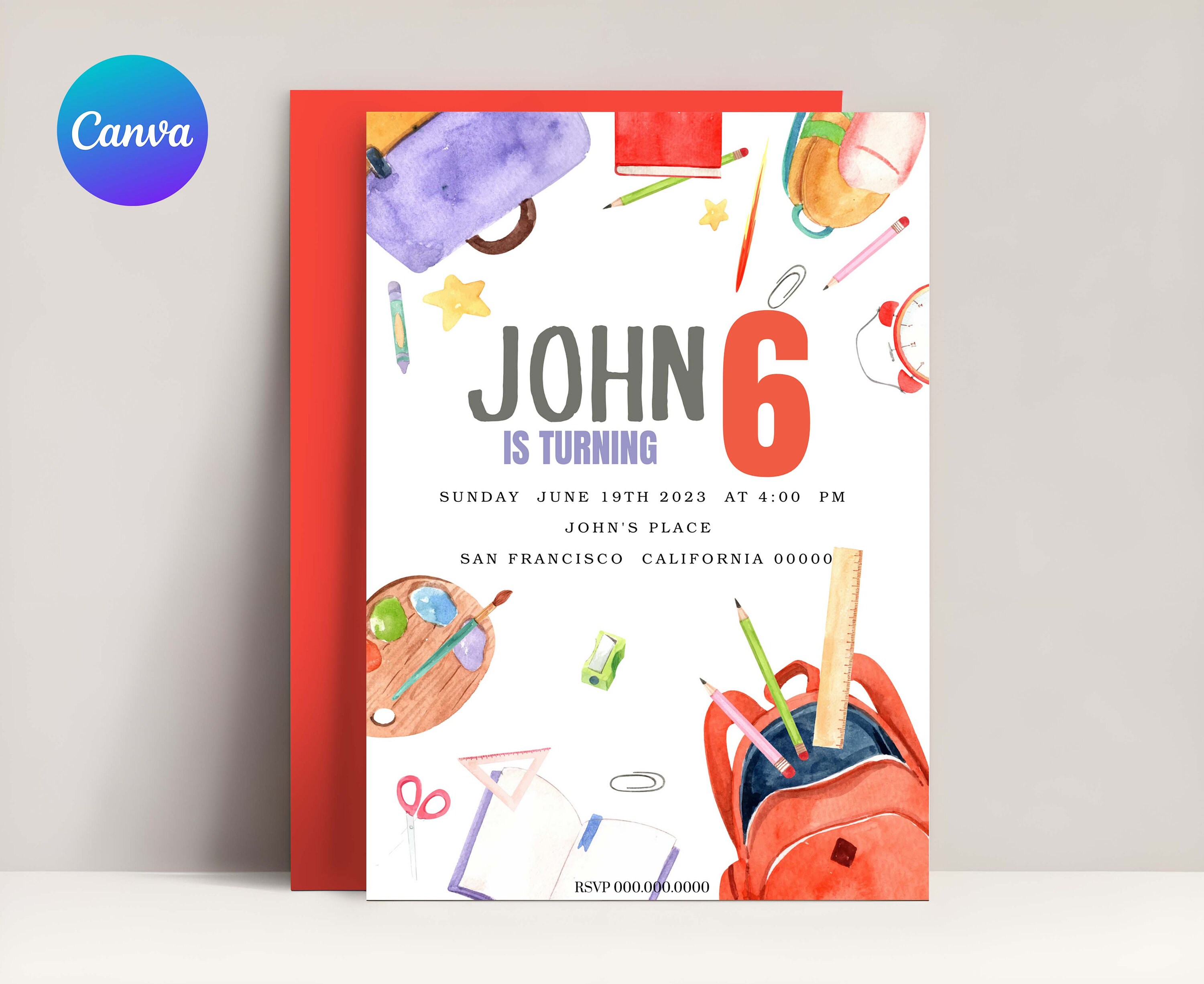 Editable Back to School Party Invitation Printable Back to School Bash ...