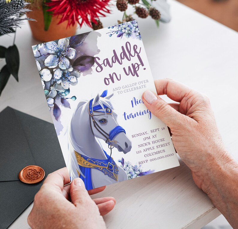 Editable Girl Birthday Invitation Canva Template Girl Party Invitation ...