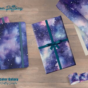 Funky Watercolor Galaxy Seamless Repeatable Patterns, Digital Paper ...