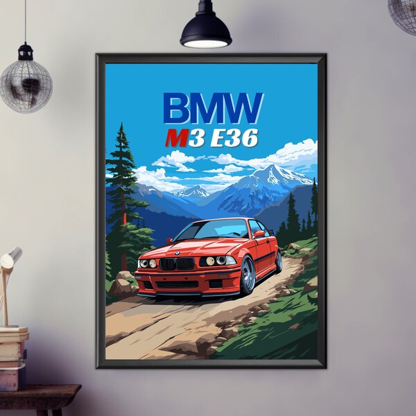 Vintage Bmw E36 Poster - Etsy