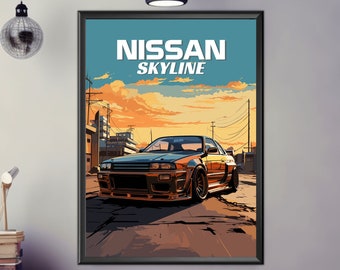Nissan Skyline R32 Poster Print Wall Art Car Photography - Etsy
