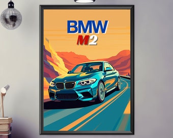 BMW M2 Competition F87 Poster Print Wall Art Car - Etsy