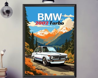 BMW 2002 E10 Evolution Poster Gift Wall Art Vintage Car - Etsy