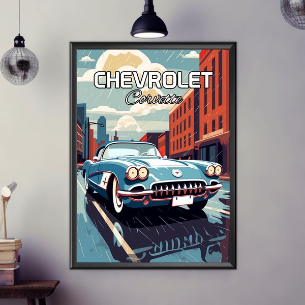 Corvette Framed Poster - Etsy