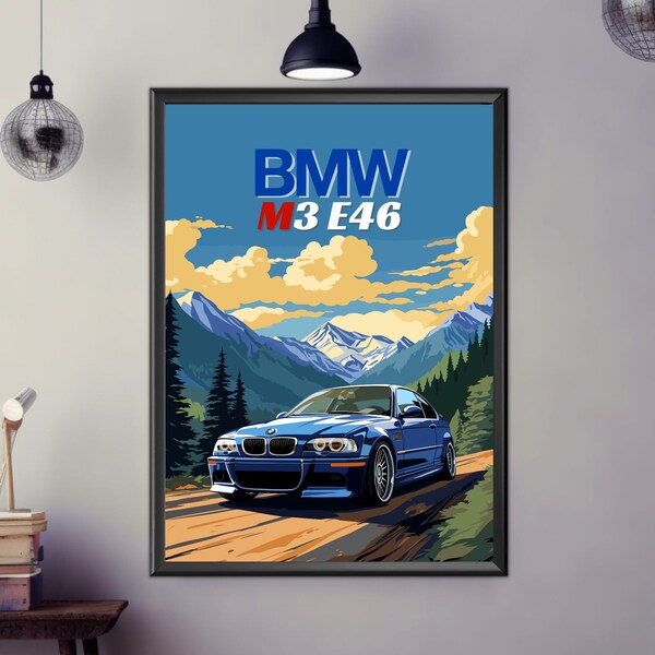 Bmw M3 E46 Car Poster - Etsy
