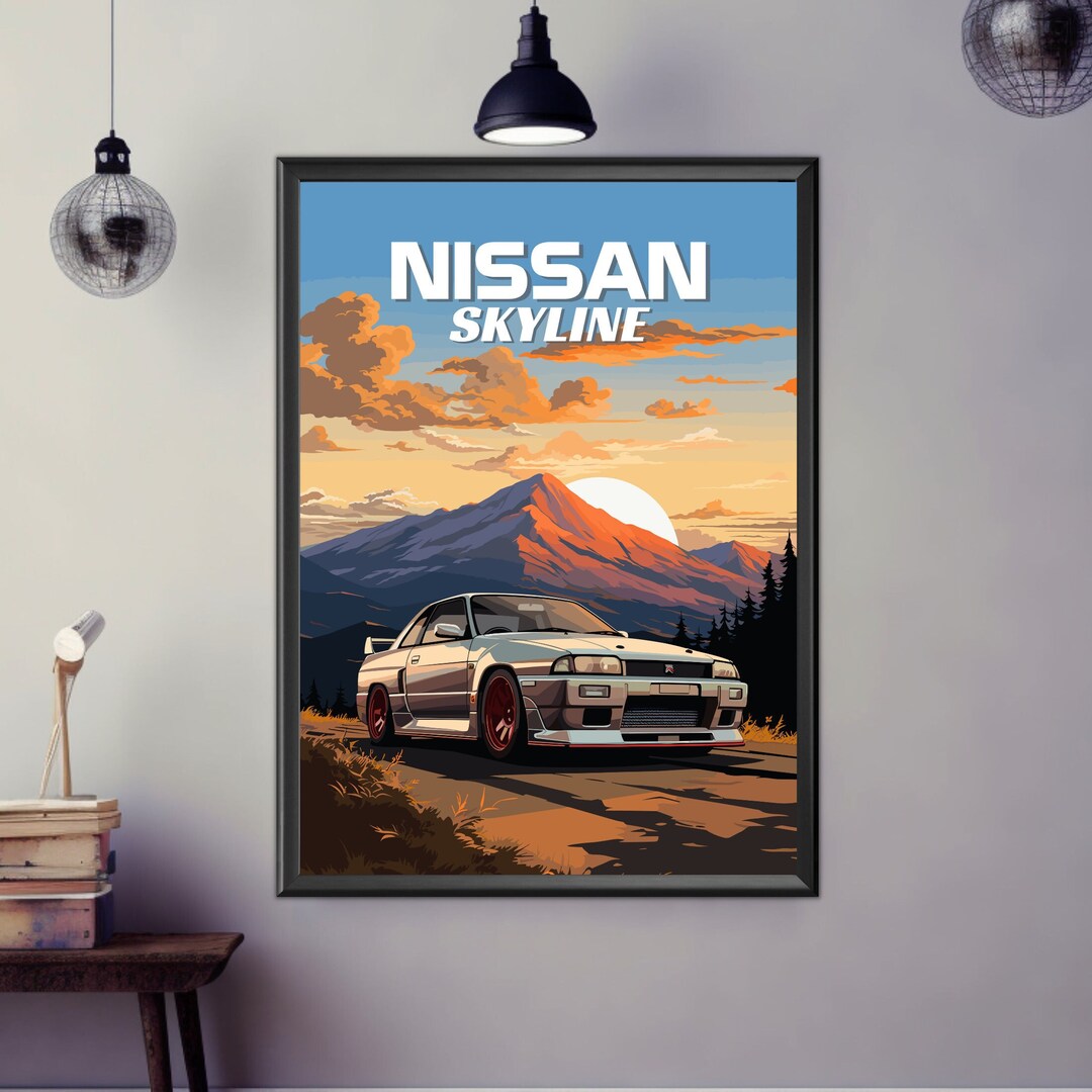 Nissan Skyline R33 Print 1990s Car Print Nissan Skyline R33 - Etsy
