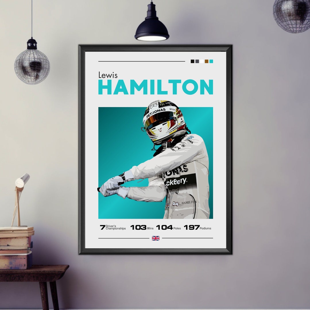 Lewis Hamilton Poster Lewis Hamilton Print F1 Print F1 - Etsy.de