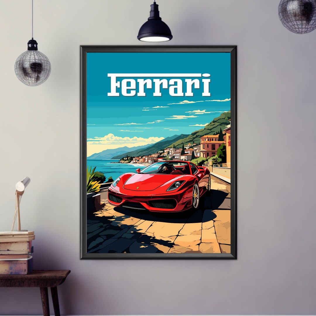 Ferrari Poster, Ferrari Poster, Autodruck, 2000er Jahre Auto, Autokunst ...