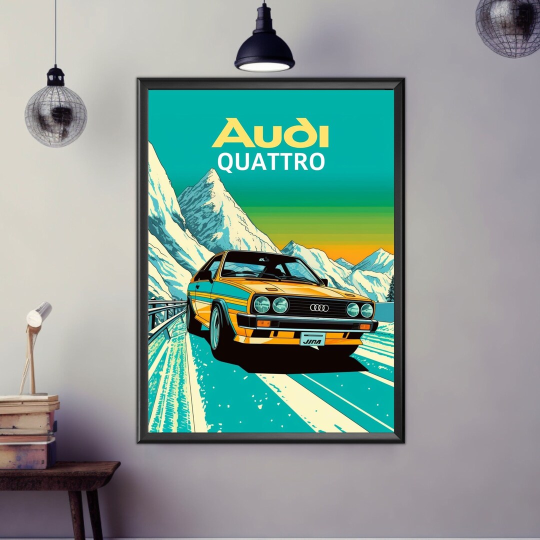 Audi Quattro Print Audi Quattro Poster Audi Wall Art Modern - Etsy