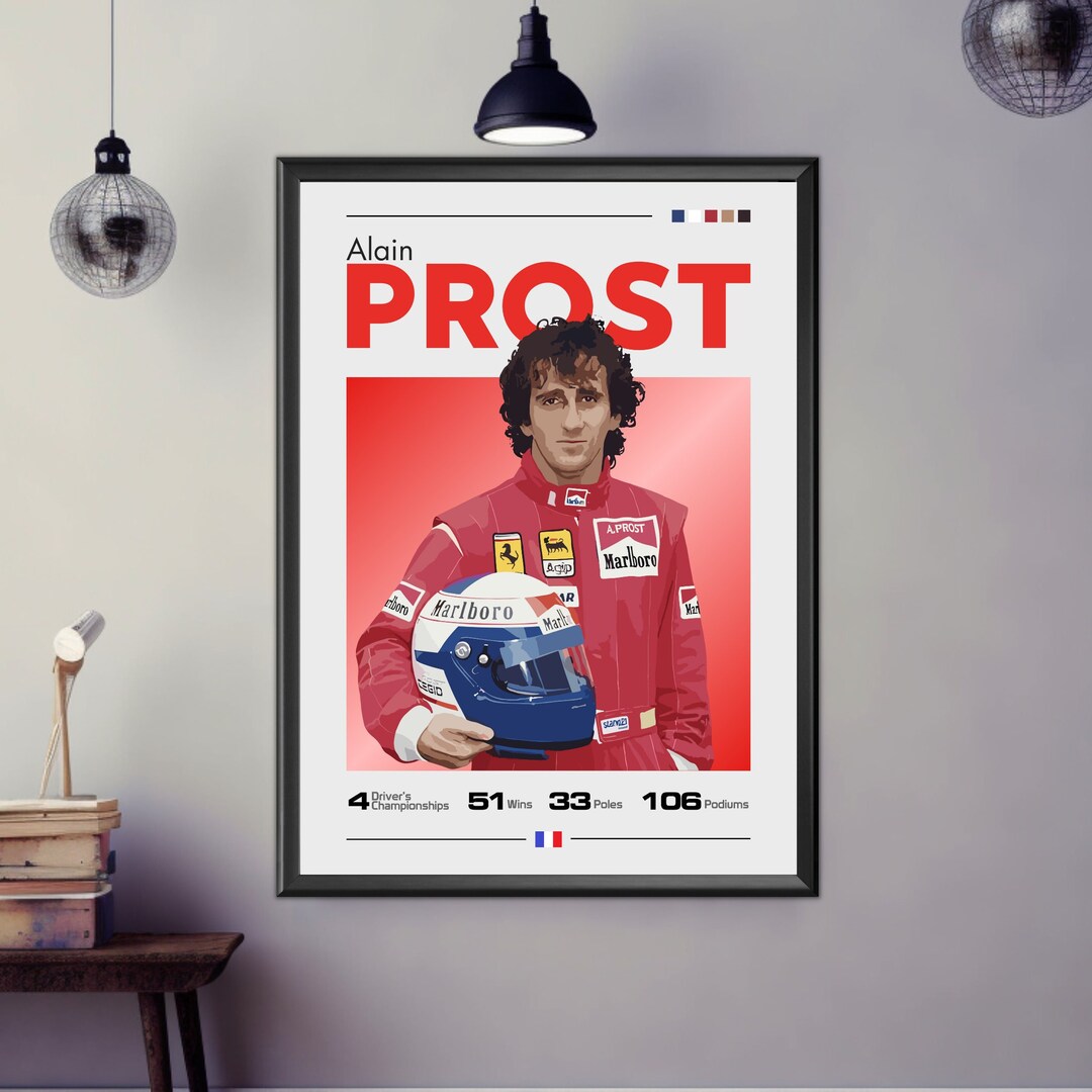 Alain Prost Poster, Alain Prost Print, F1 Print, F1 Poster, Formula 1 ...
