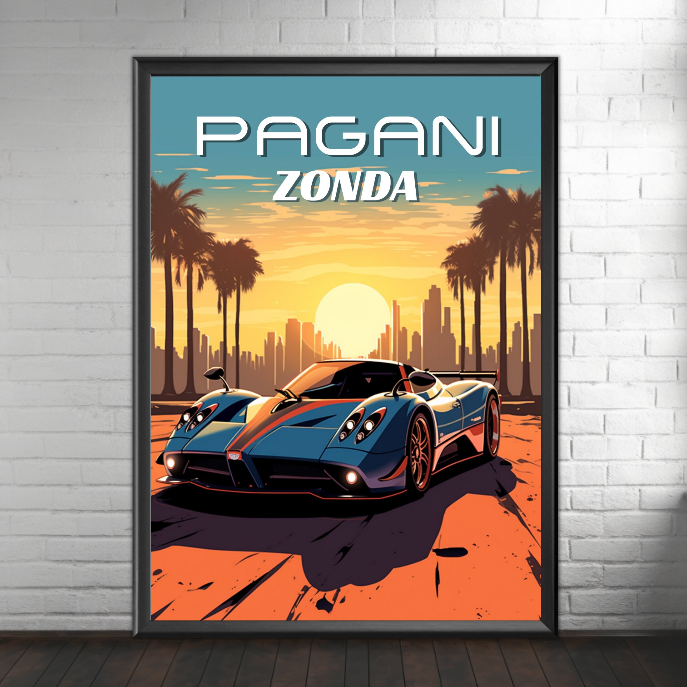 Pagani Zonda Print Pagani Zonda Poster Supercar Print Car - Etsy Australia