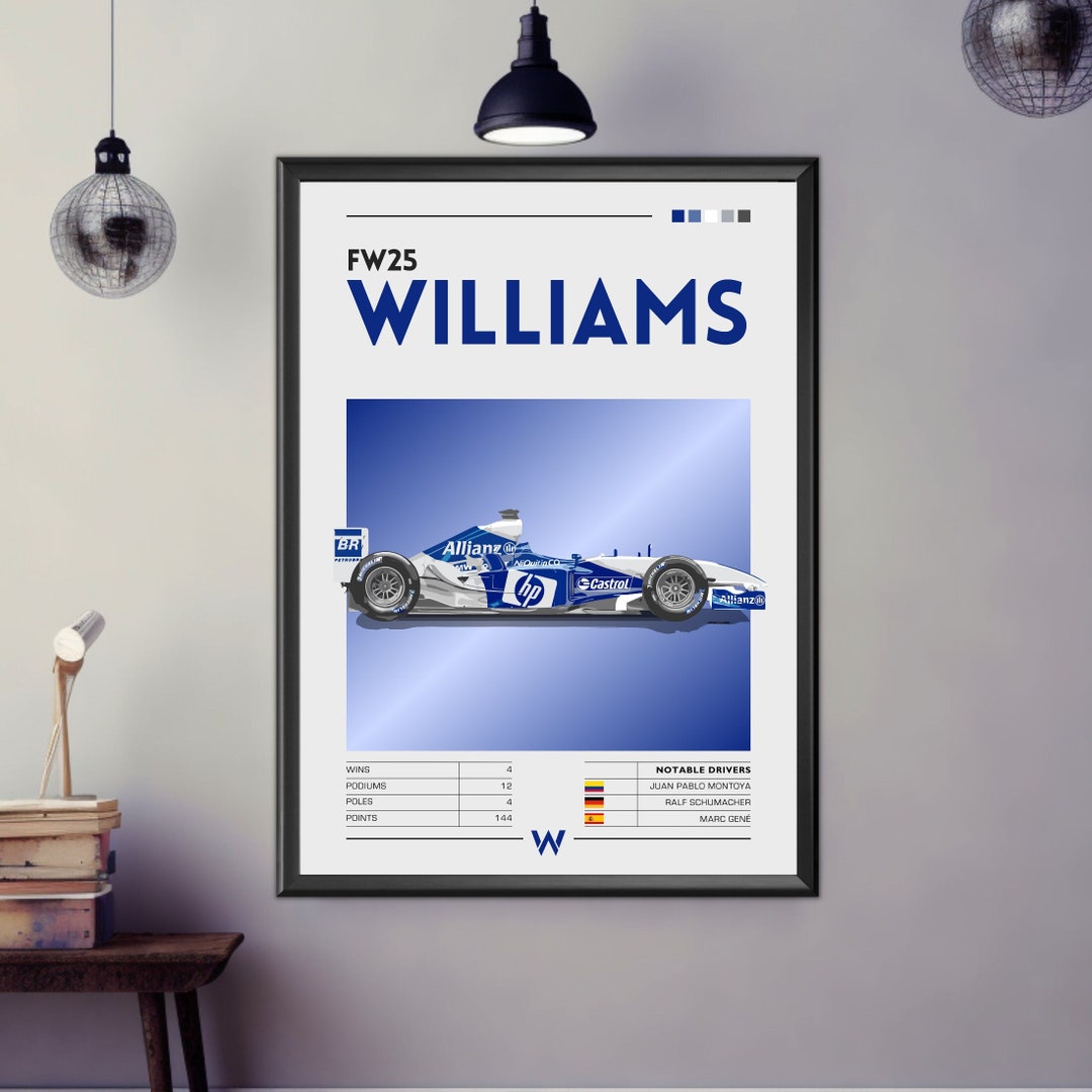 Williams FW25 Poster, Car Print, Williams FW25 Print, Car Poster, Car ...