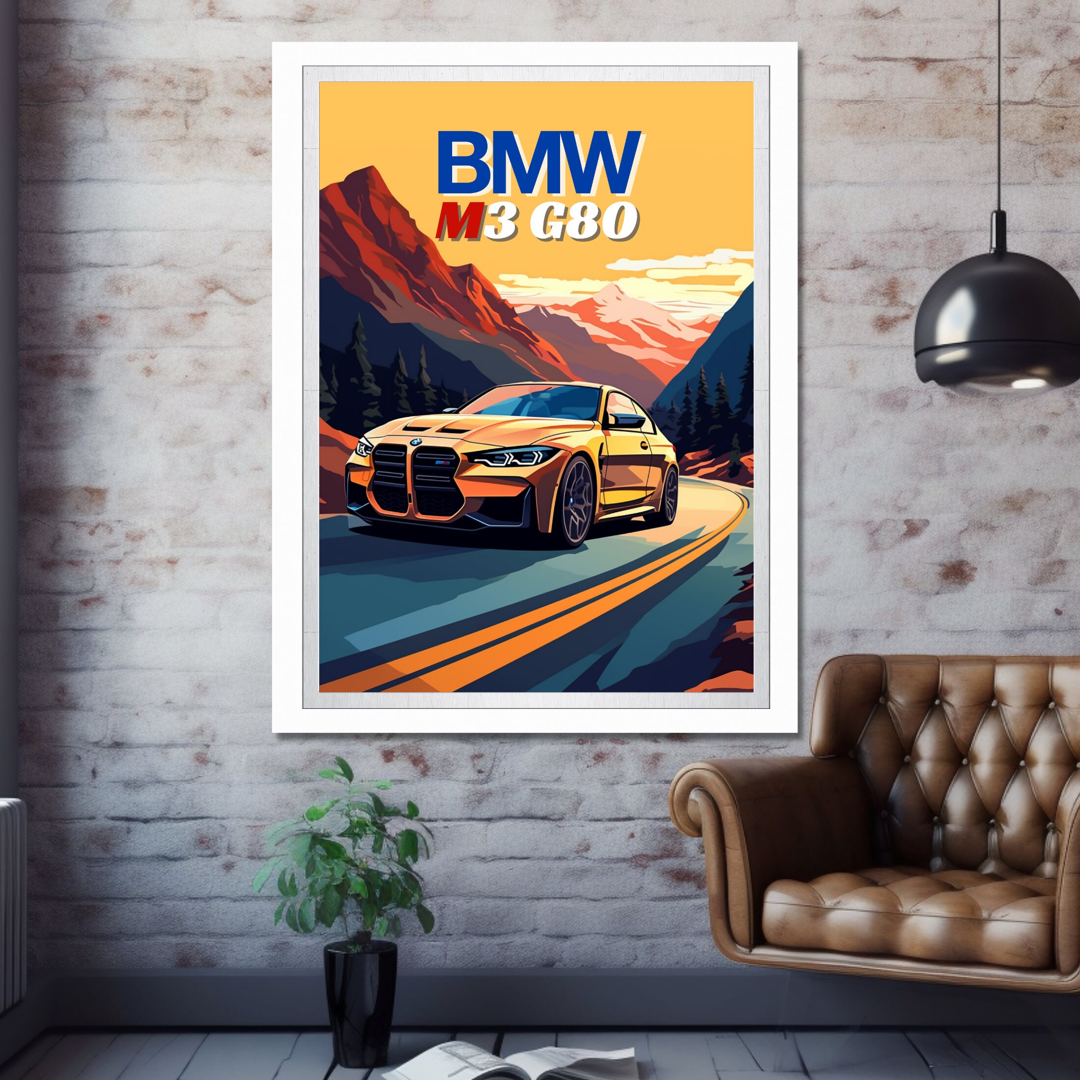 BMW M3 G80 Print BMW M3 G80 Poster 2020s Car Vintage Car - Etsy